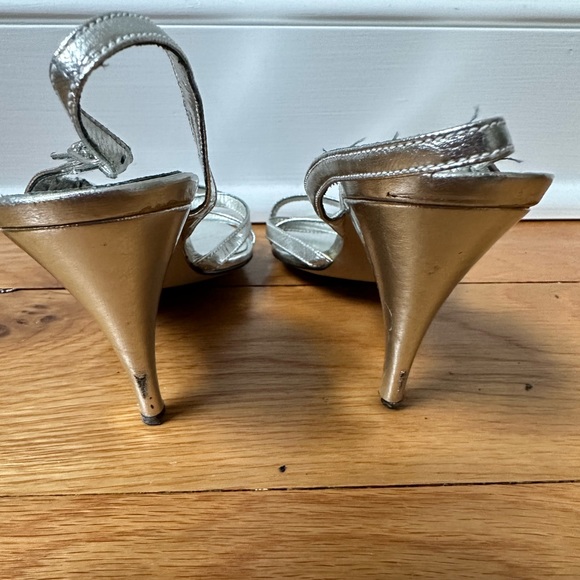 Prisma | Shoes | Prisma Silver Strappy Heels 55 | Poshmark